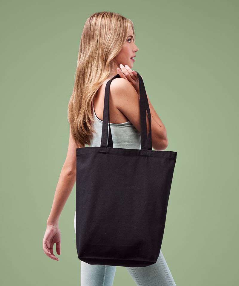 Recycled premium canvas ‘flat base’ shopper | RL660